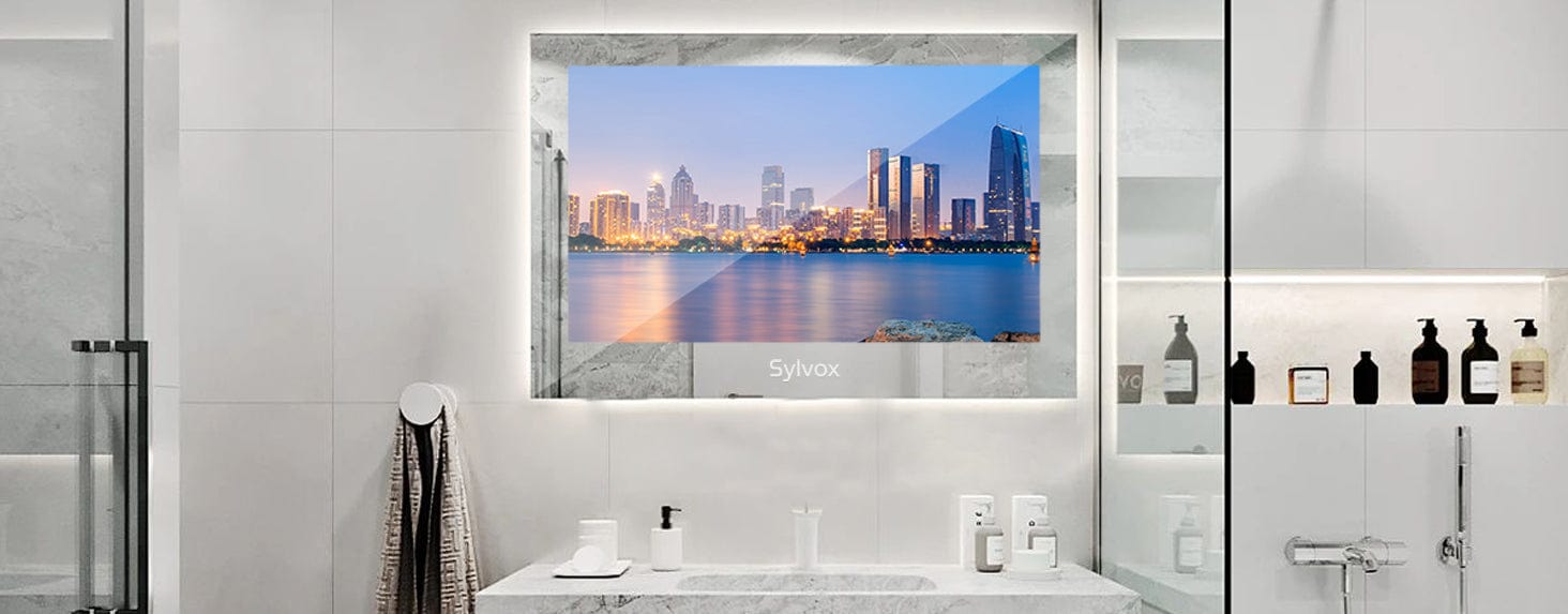 32" Waterproof Mirror TV for Bathroom（Embedded Wall Model） – SYLVOX