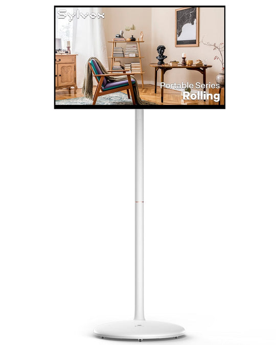 NEW - 32" Portable Battery-Powered Smart TV on Wheels with Touchscreen ...