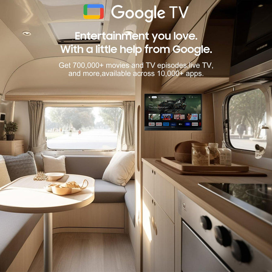 NEW-32" Smart 12V RV TV( 2024 Google TV) -No DVD Combo-Vehicle series ...