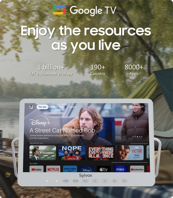 15.6" Smart Waterproof Battery Powered TV-Portable TV – SYLVOX