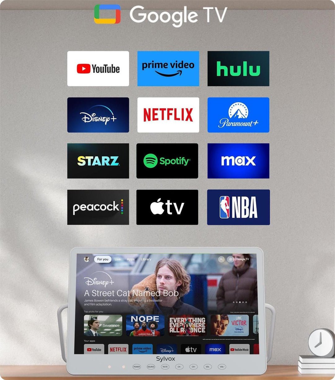 Sylvox Smart 15.6" Waterproof Portable Battery Powered TV – SYLVOX