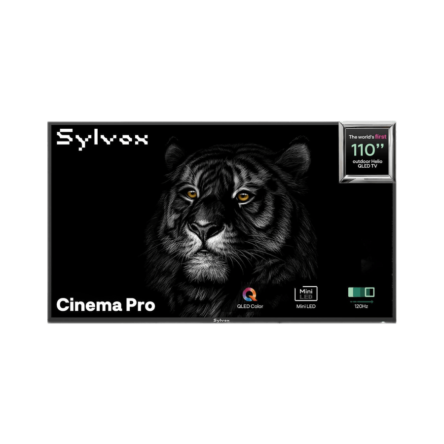 110″ Cinema Full Sun Outdoor TV | Sylvox Waterproof Smart Google TV ...