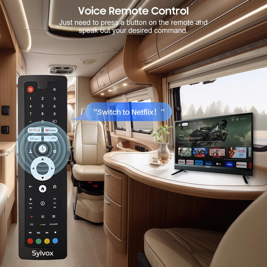 NEW-32" Smart 12V RV TV( 2024 Google TV) -No DVD Combo-Vehicle series ...