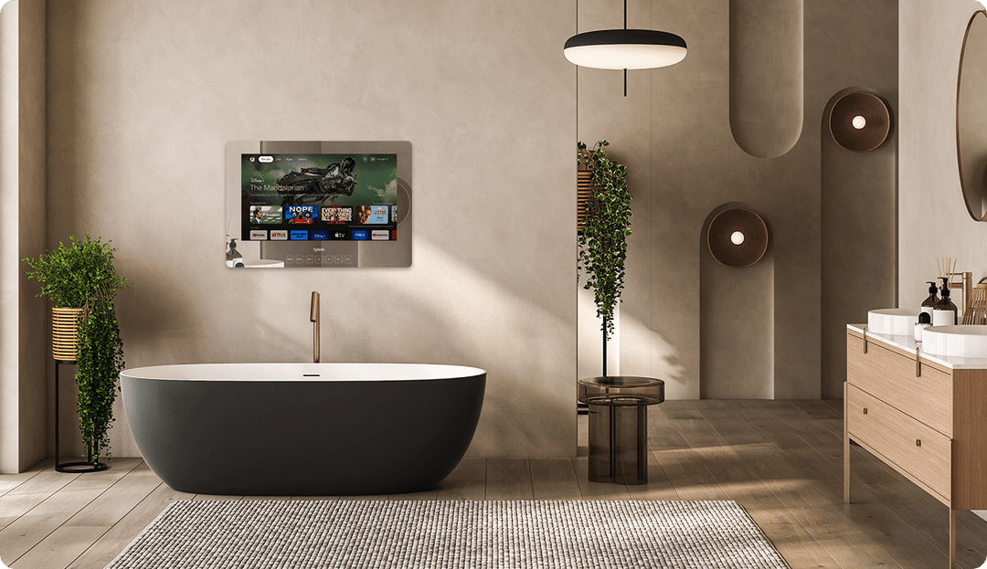 19" Waterproof Smart Magic Mirror TV for Bathroom(On Wall Model) – SYLVOX