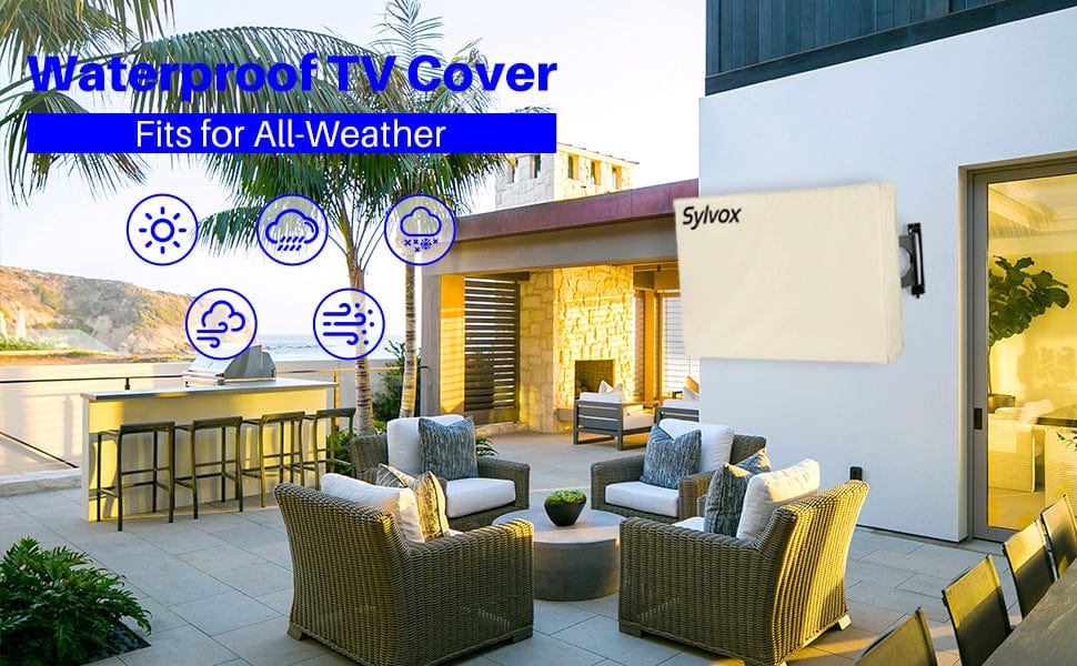 75″ Outdoor TV Cover | Sylvox Waterproof Protective Cover for Outdoor ...