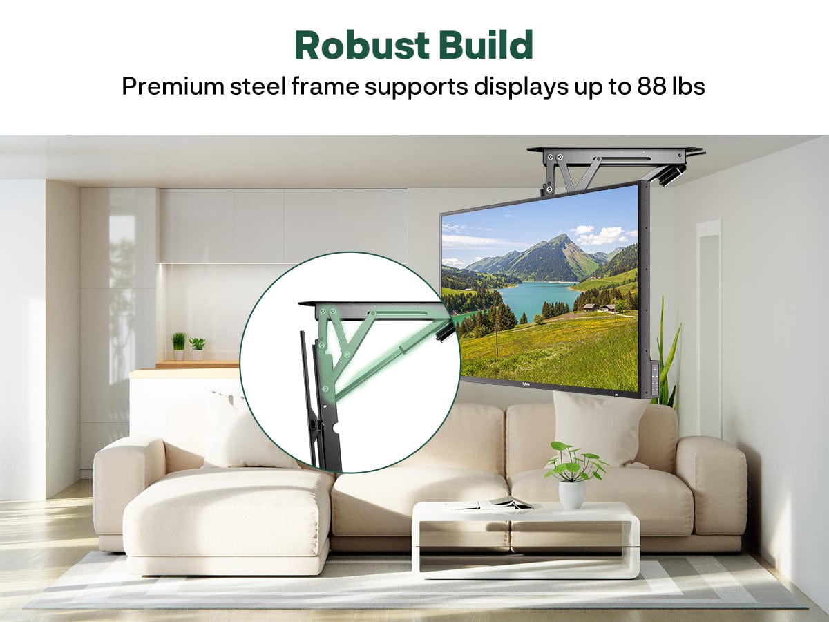 Motorized Outdoor TV Ceiling Mount | Sylvox Waterproof Lift for 43″–75 ...