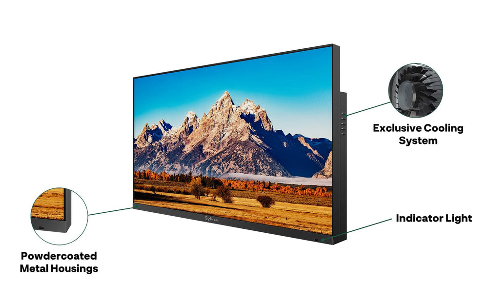 43″ Frameless Pro Full Sun Outdoor TV | Sylvox Waterproof Smart Google ...