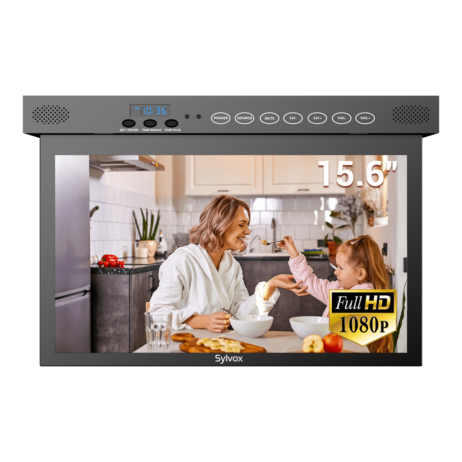SYLVOX 15.6" Smart Under Cabinet Kitchen TV (Black-New Arrival)