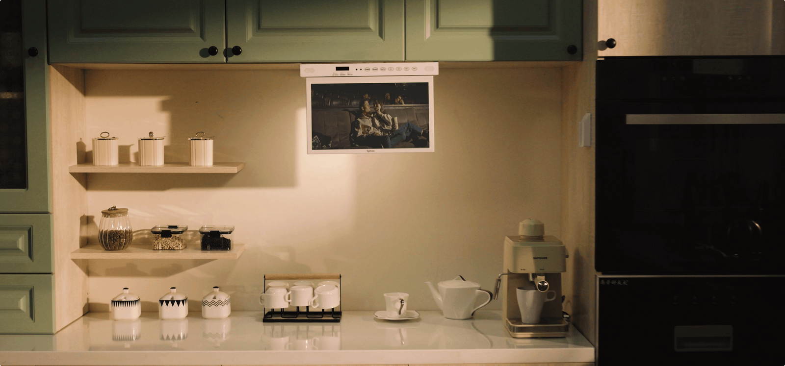 Under-Cabinet Kitchen TVs Tagged "Partial Sun – " – SYLVOX